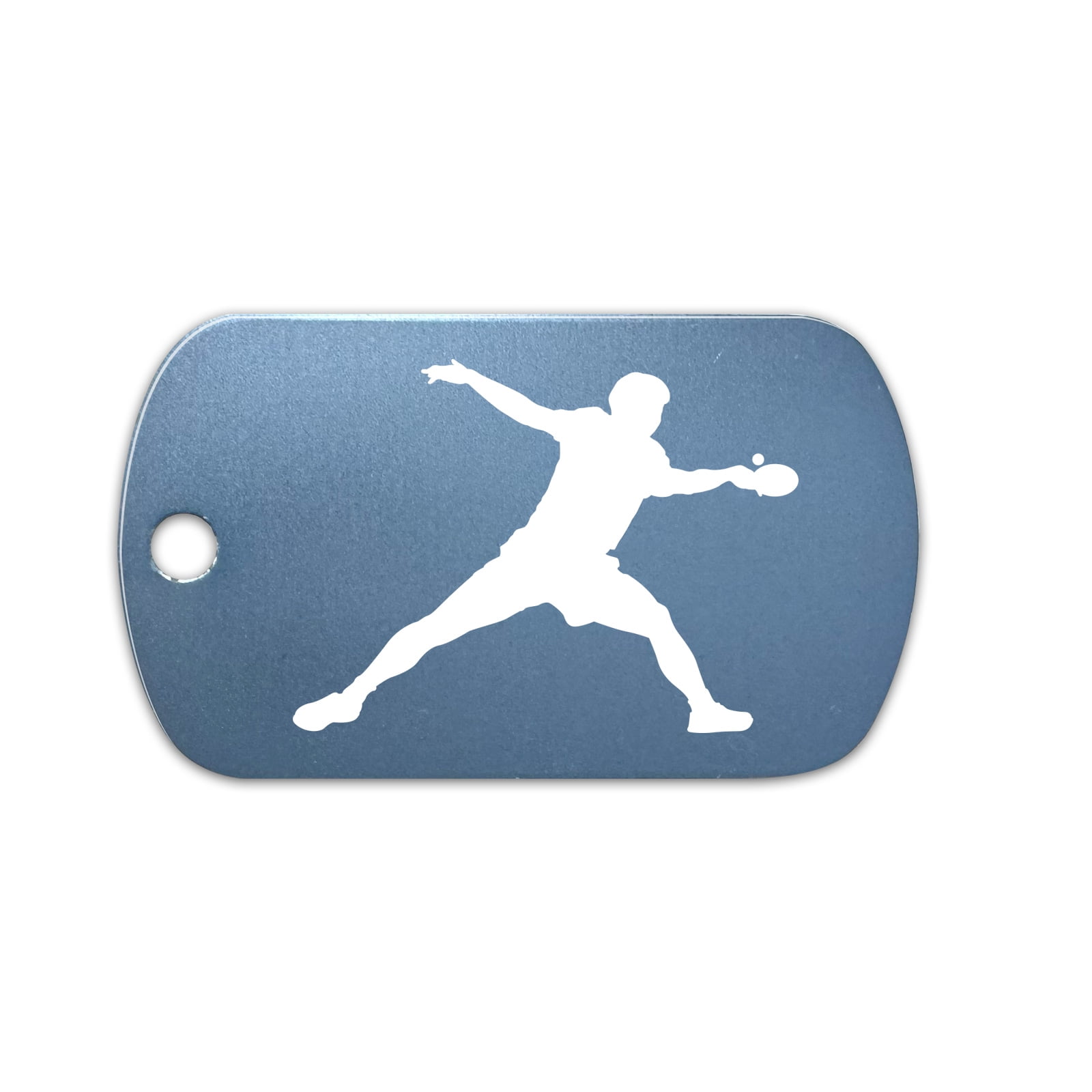 Table Tennis V2 GI Dog Tag Aluminum Keychain ping pong whiff-whaff ...