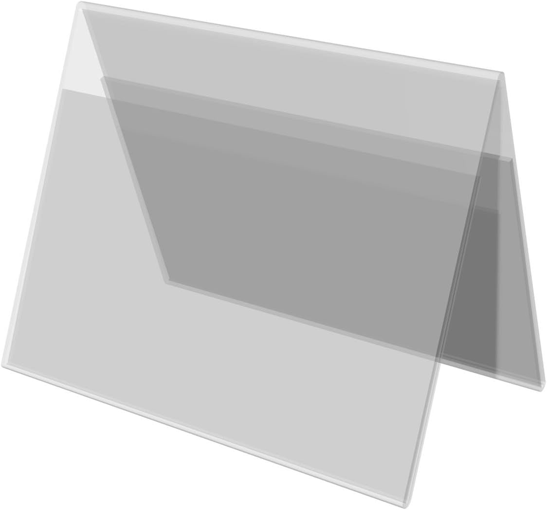 Table Tent Display 6”w x 4”h Clear Countertop Sign Frame Accommodates 6 ...