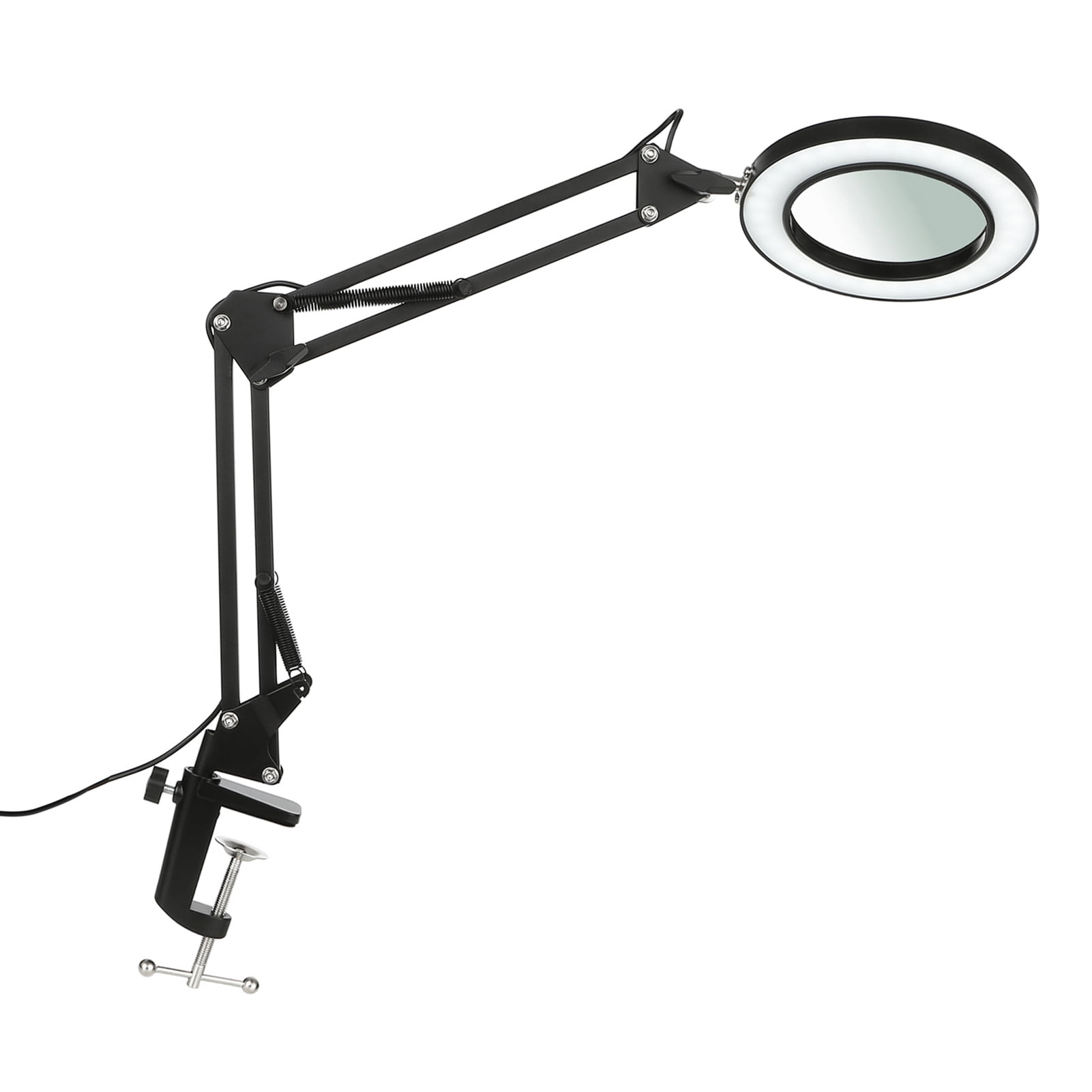 Table Tomshine Flexible Clamp-on Table Lamp With 8x Magnifier Swing Arm ...