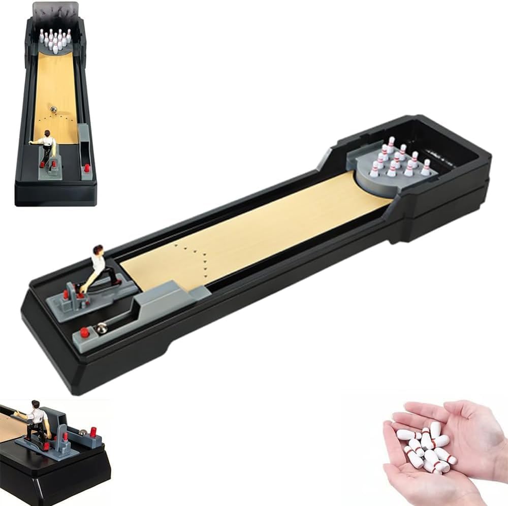 Table Top Bowling Gadget Kids Gift Set, Tabletop Mini Bowling Game Set ...