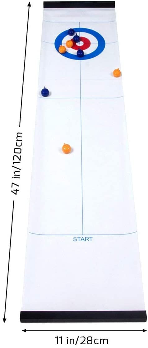 Table Top Curling Game Compact Curling Board Game for Family Office or ...