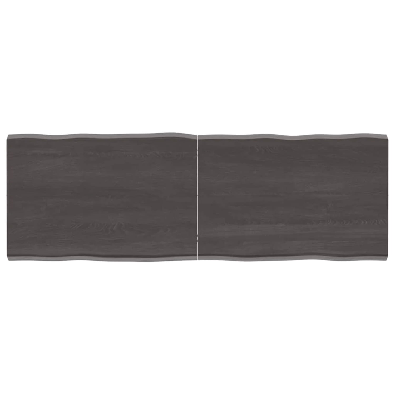 Table Top Dark Brown 120x40x(2-4) cm Treated Solid Wood Live Edge ...