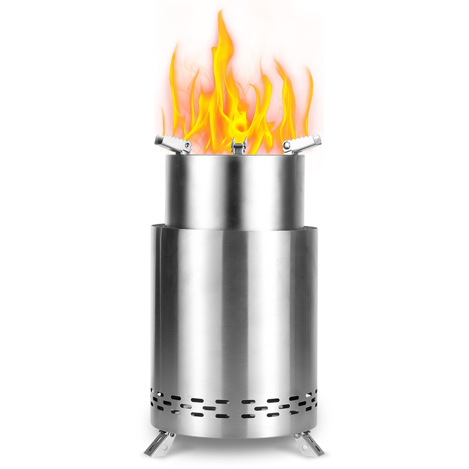 Table Top Firepit with Pot Rack Small Fire Pit Outdoor Smokeless Fire ...