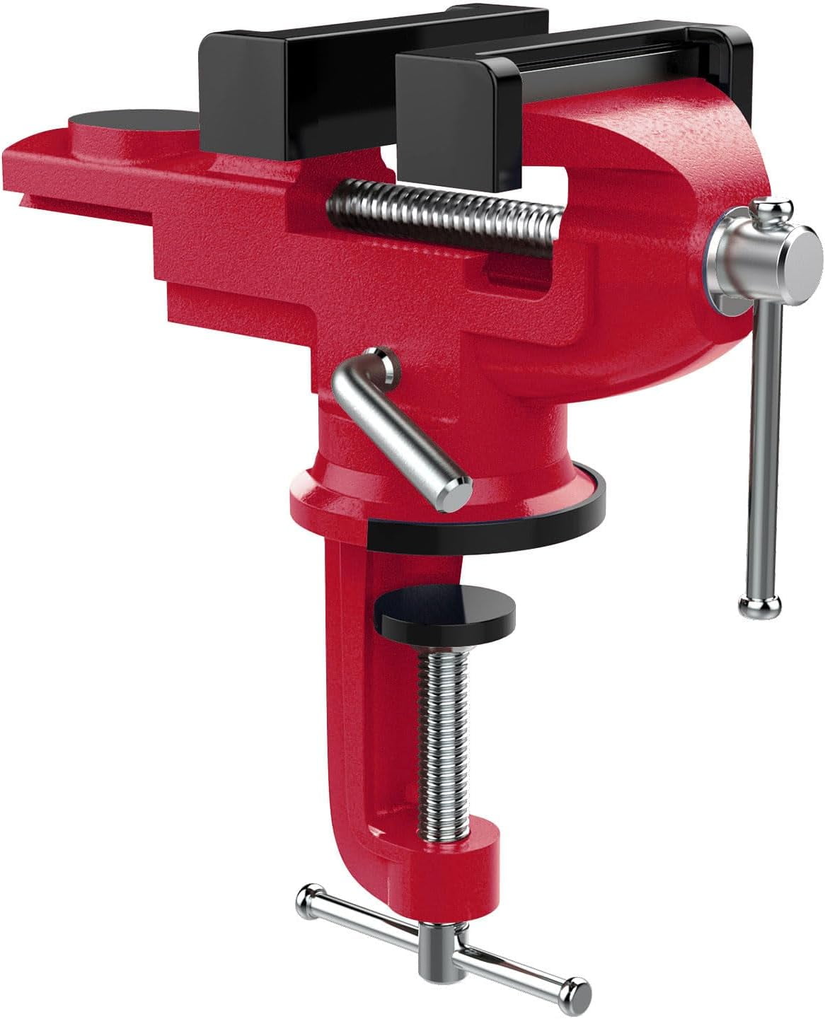 Table Vise 3 Inch, 360° Swivel Base Universal Home Vise Portable Bench Clamp, Clamp-on Vise ...