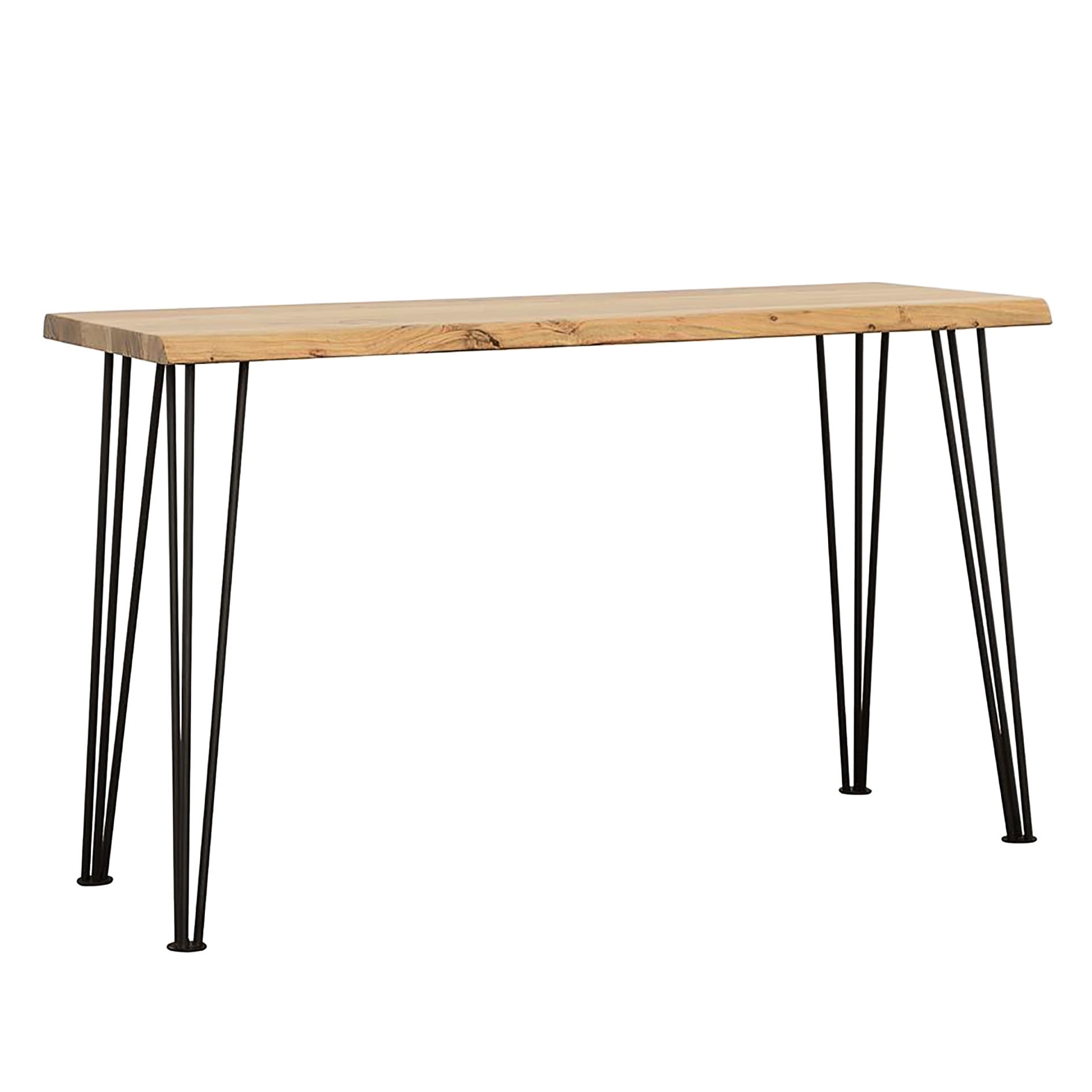 Table With Live Edge And Black Legs - Stylish Living Room Furniture ...