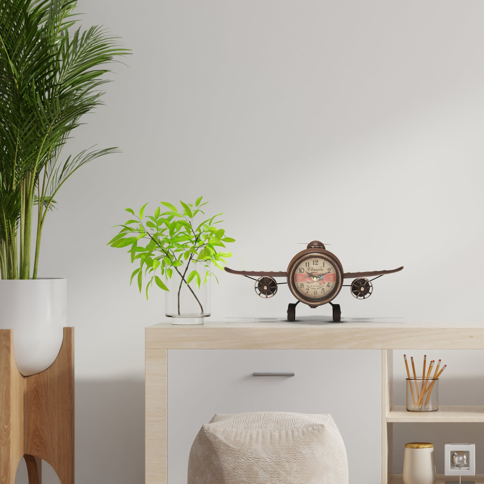 Table clock - Rustic Vintage Airplane Table Clock by Peterson ...