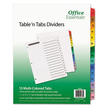 Expanding Pocket Index Dividers, 8-Tab, 11 X 8.5, Assorted, 1 Set/pack ...