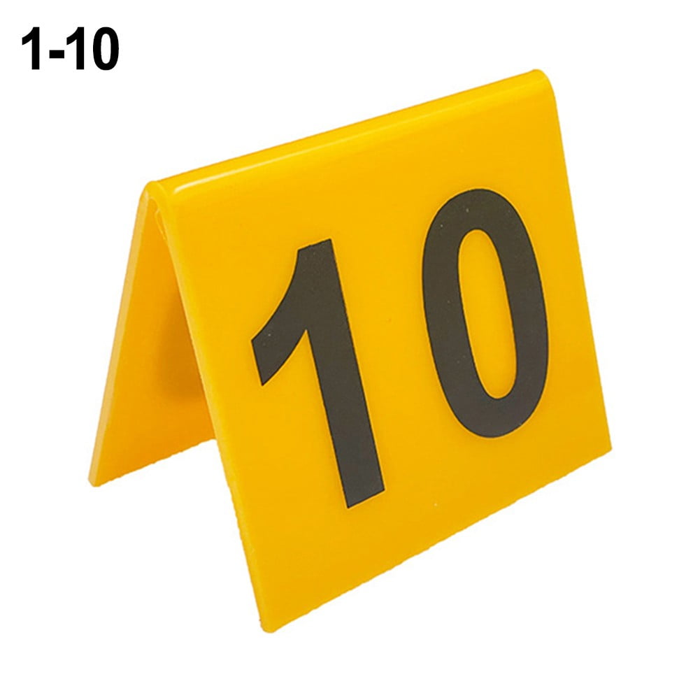 Table number signs 1 - 10 Table numbering Table display Table number ...