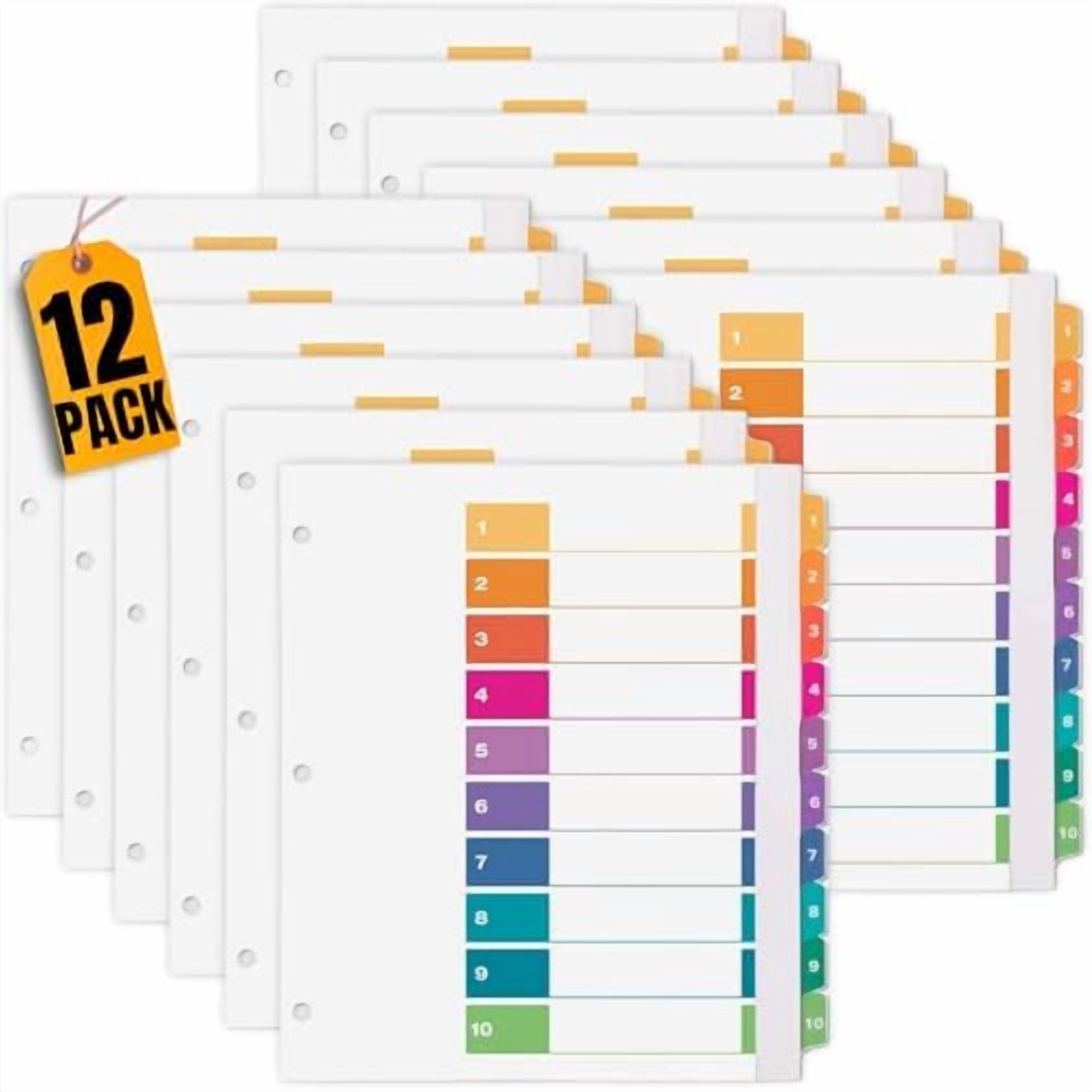 Table of Contents Binder Dividers 10 Tabs, 3 Ring Binder Dividers with ...