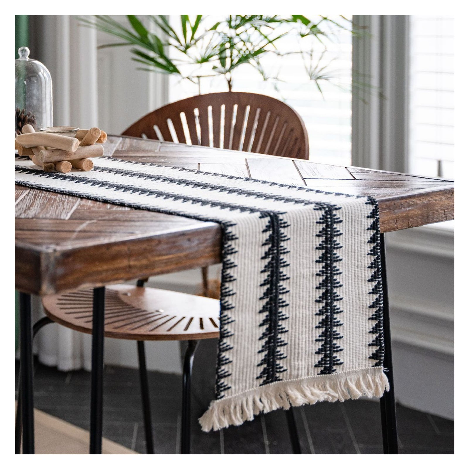 Table runner, 30×120CM table runner with tassels, vintage dining table ...