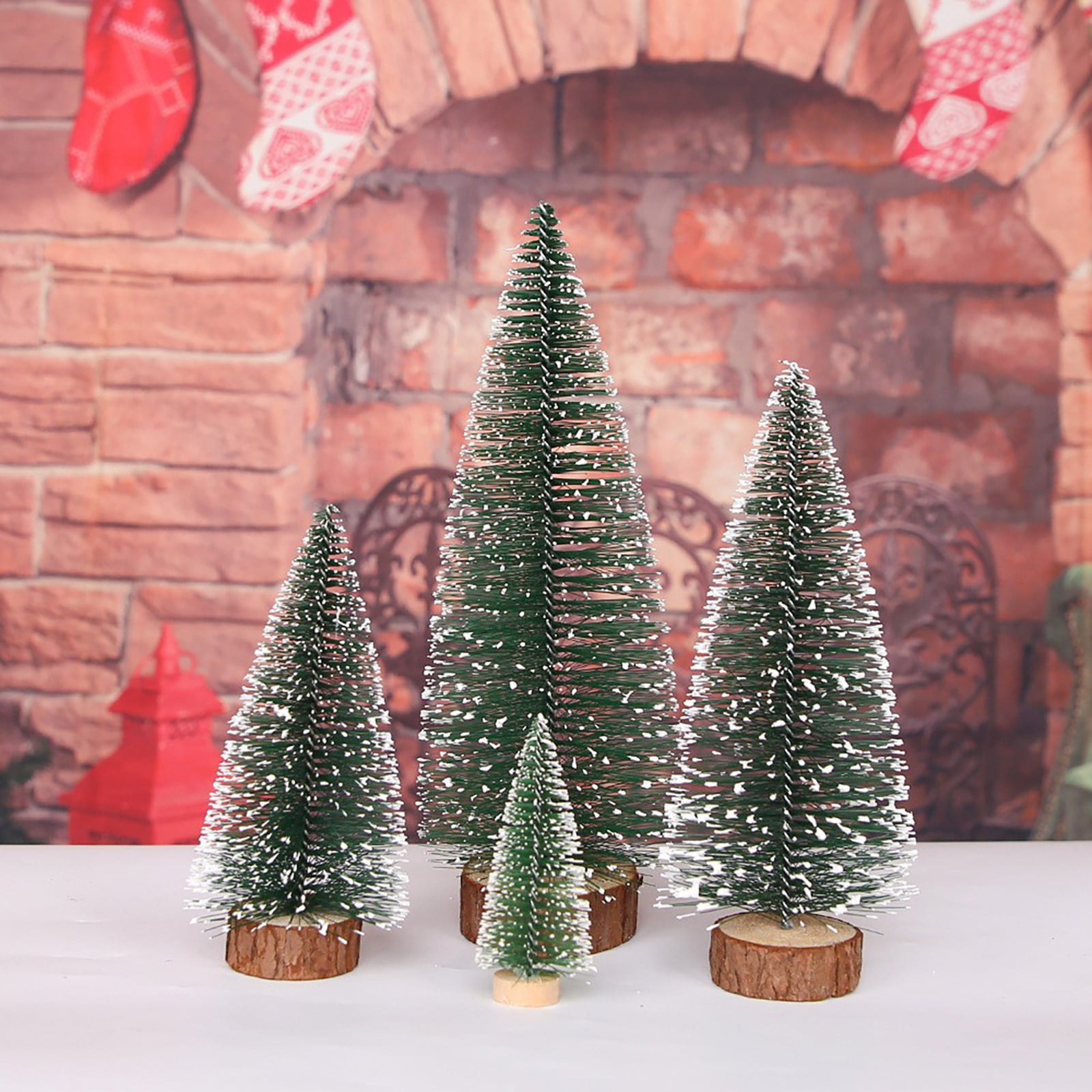 Table top decorative christmas trees,White bottle brush trees,Pink ...