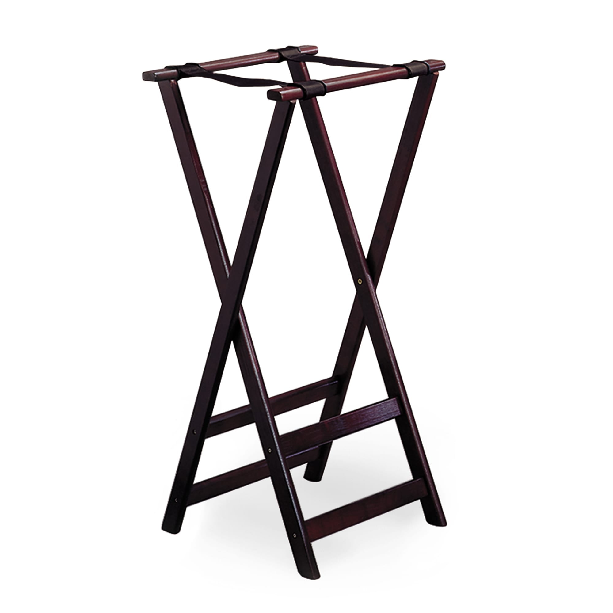 TableCraft 21 Tall Mahogany Finish 32 Teak Wood Tray Stand" - Walmart.com