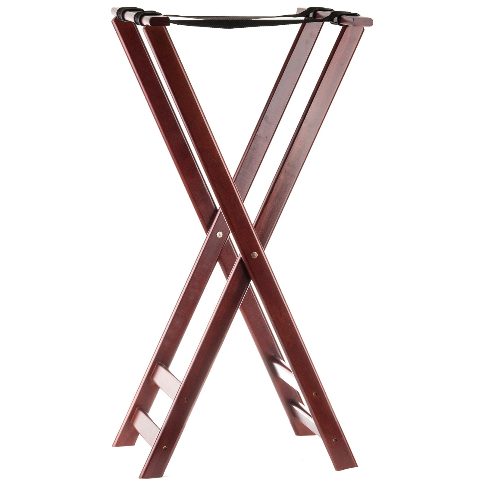 TableCraft 22 Tall Mahogany Finish 38 Teak Wood Tray Stand" - Walmart.com