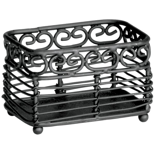 TableCraft BK256 Mediterranean Collection Black Steel Sugar Packet ...