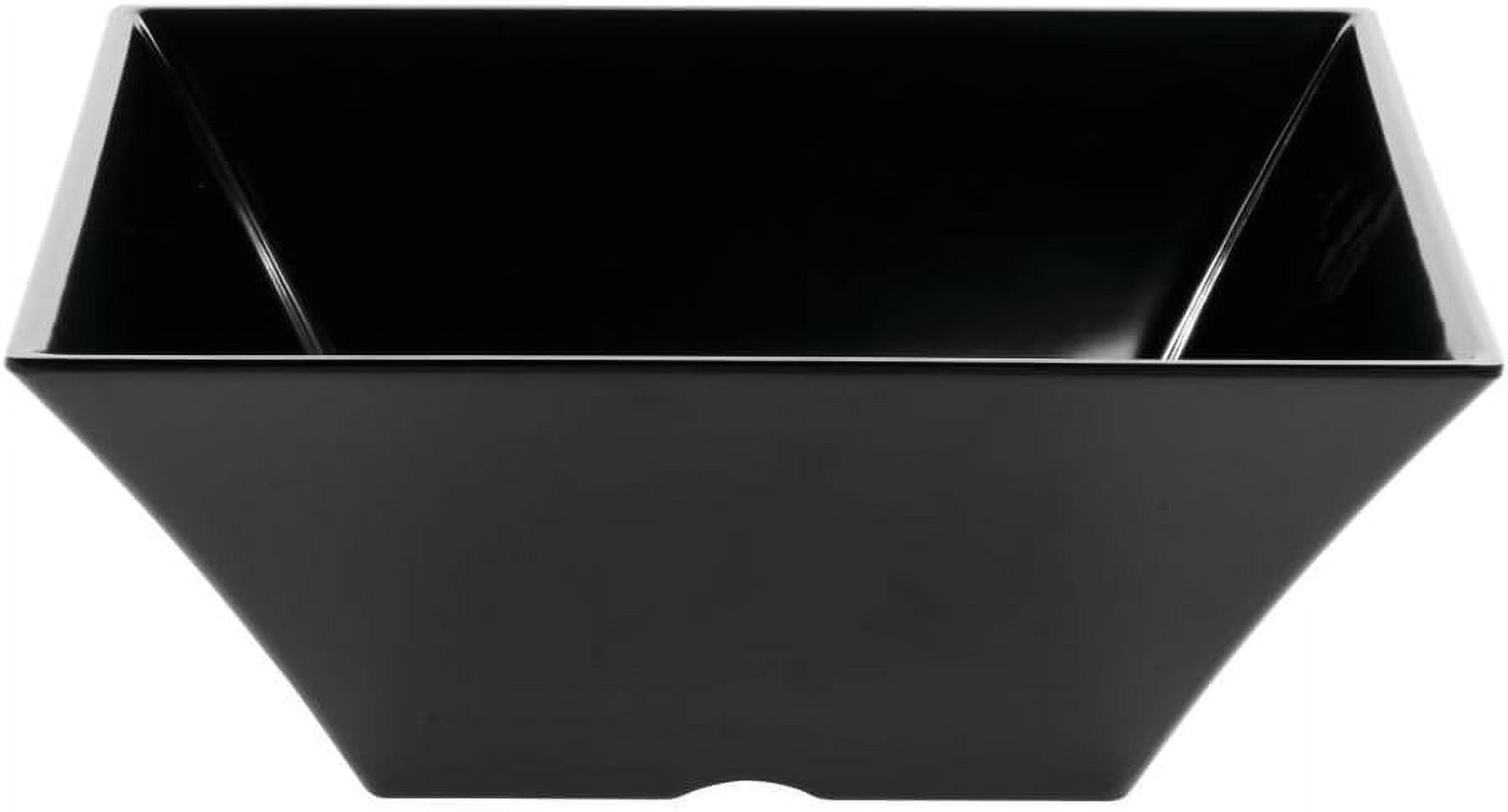 TableCraft BKMB125 Frostone Collection Black Melamine 6.75 Qt Sq. Bowl ...