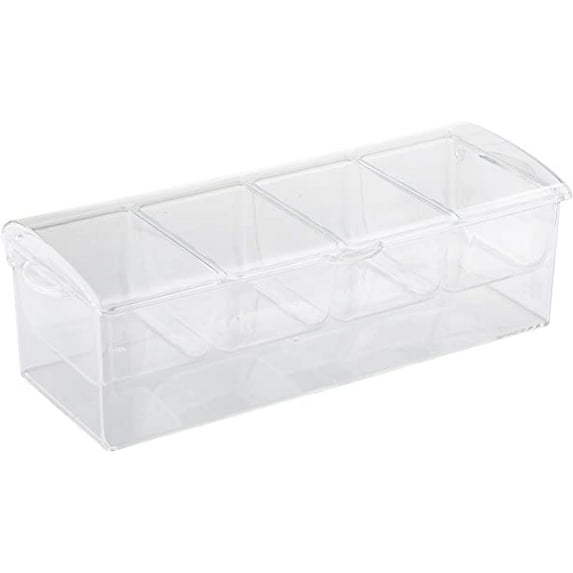 Tablecraft Bar Condiment Holder, Polystyrene, (4) 1.5pt Inserts, 16.125 ...