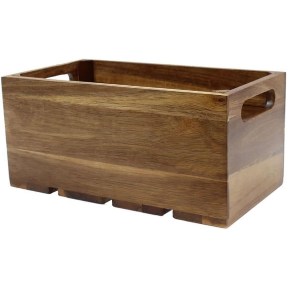 TableCraft CRATE136 12.75 x 6.87 x 6.25" Acacia Display Crate - Walmart.com