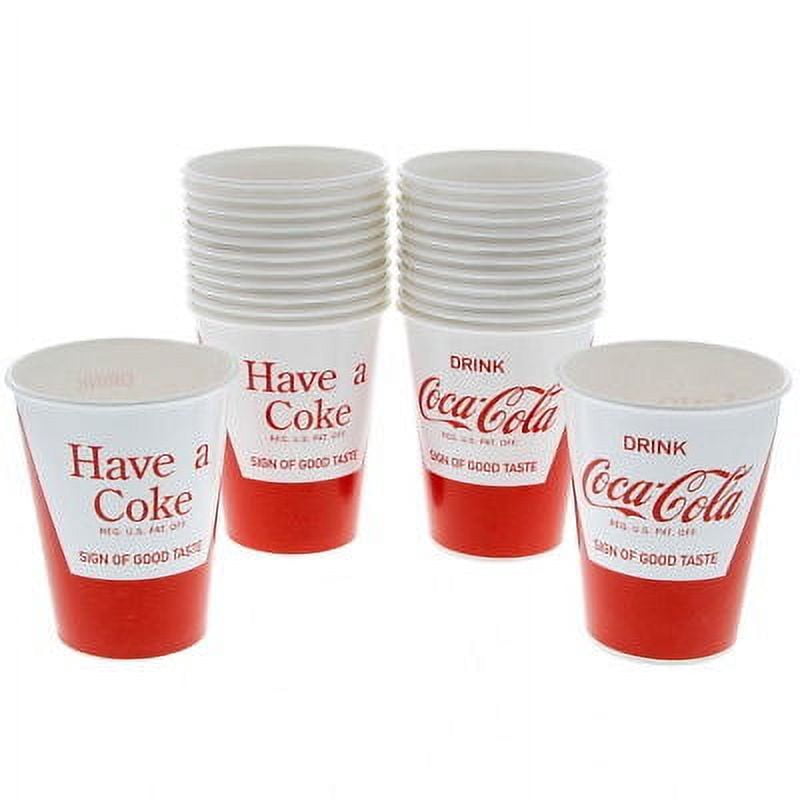 TableCraft Coca-Cola / Coke Disposable 9oz Paper Cups - 24ct - Walmart.com