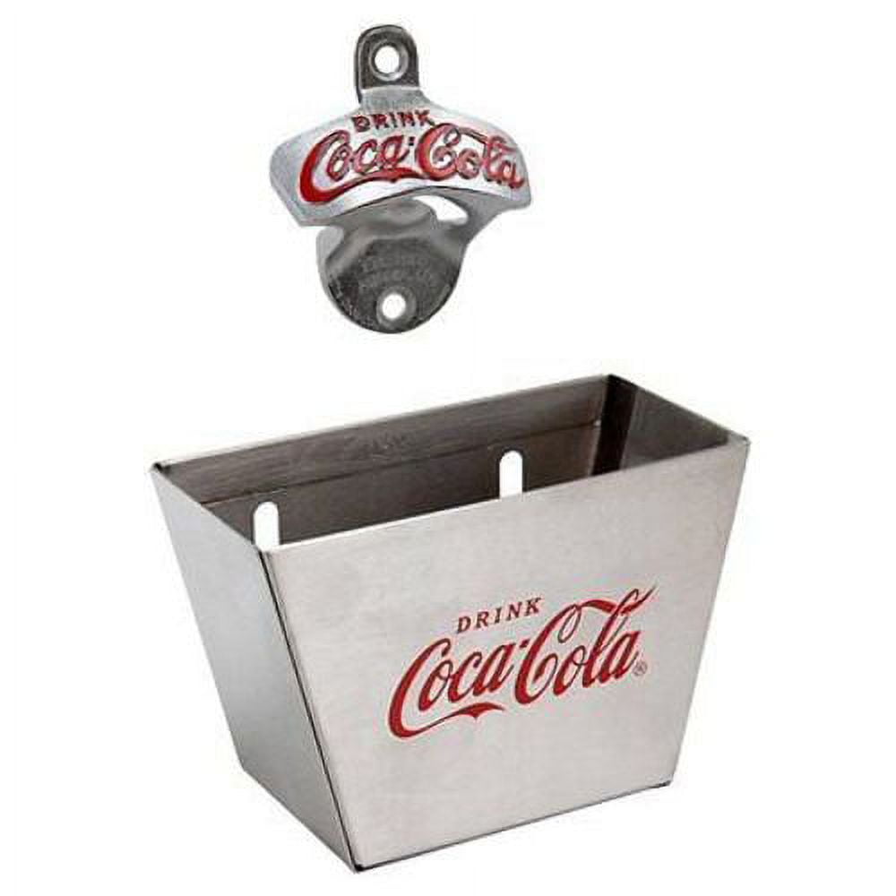 TableCraft Coca-Cola / Coke Wall Mount Bottle Opener & Cap Catcher ...