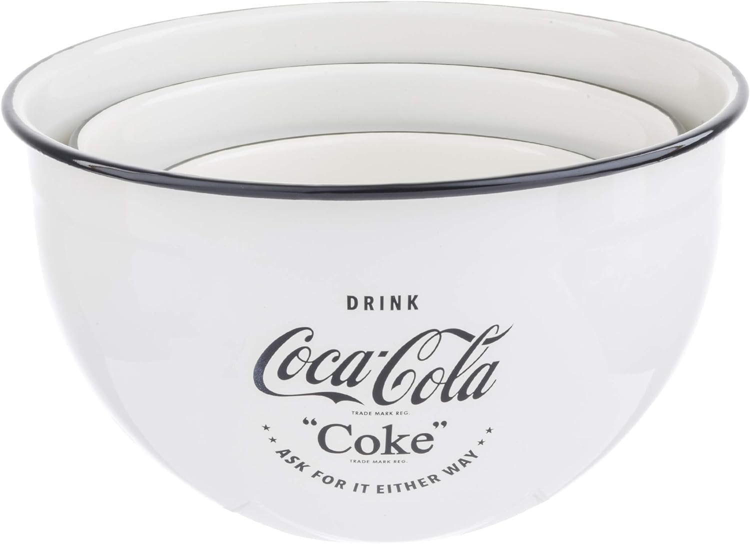 TableCraft Enamel Mixing Bowls (Set of 3) | Coca-Cola - Walmart.com