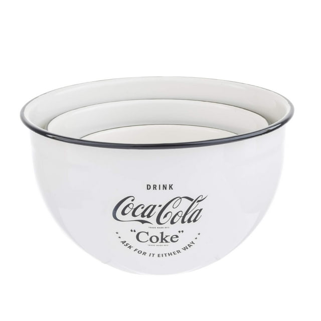 TableCraft Enamel Mixing Bowls (Set of 3) | Coca-Cola - Walmart.com