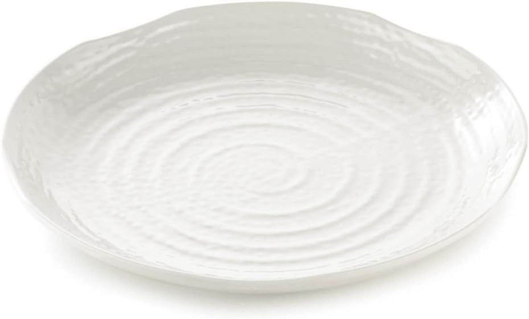 TableCraft Frostone Collection White 14" Rnd Pebbled Tray - Walmart.com