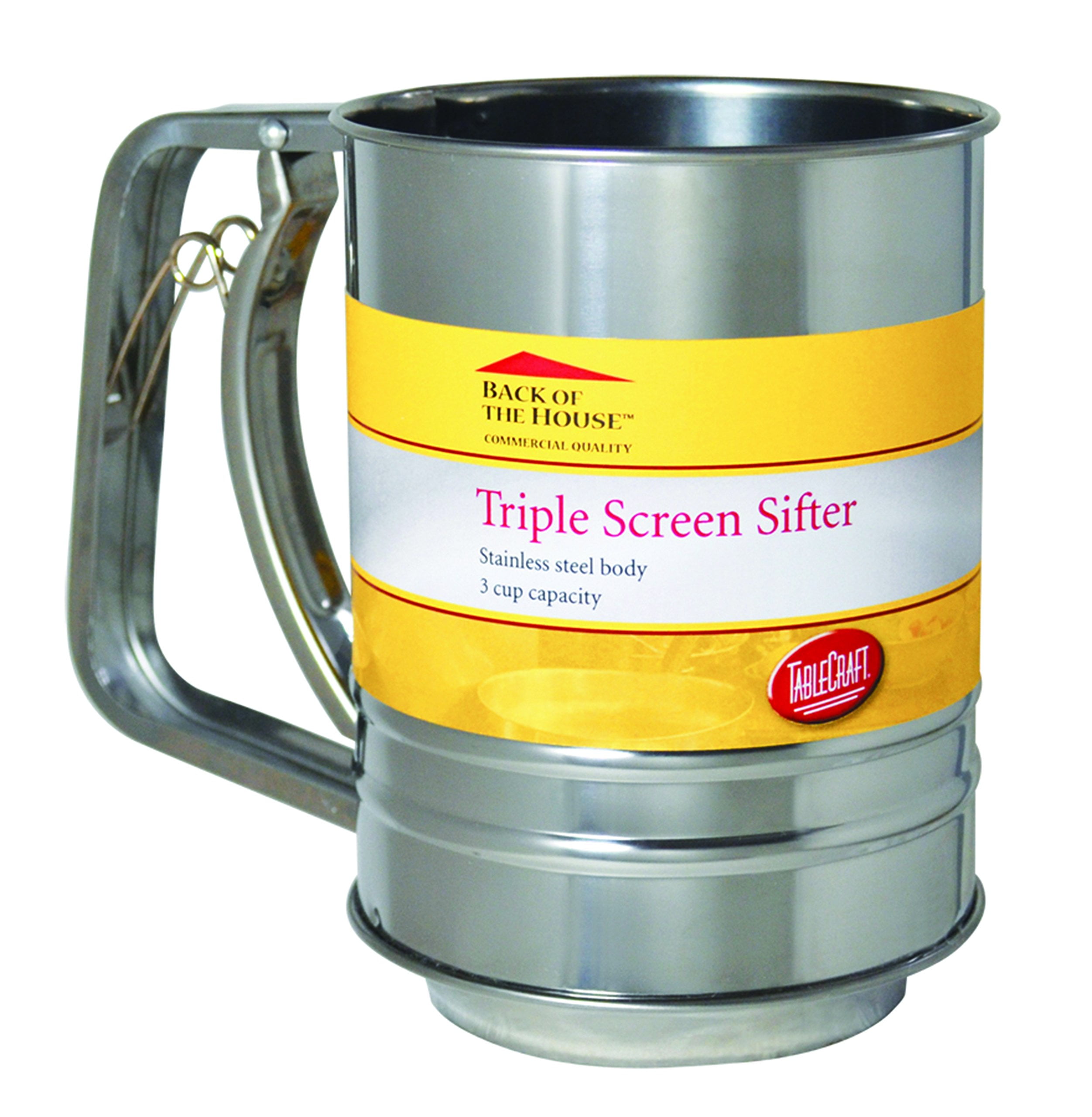 TableCraft H2996BH 3 Cup Sifter, Stainless Steel - Walmart.com