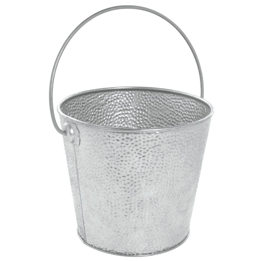TableCraft Products GT87 Round Peanut Pail, Galvanized, 8" x 7 ...