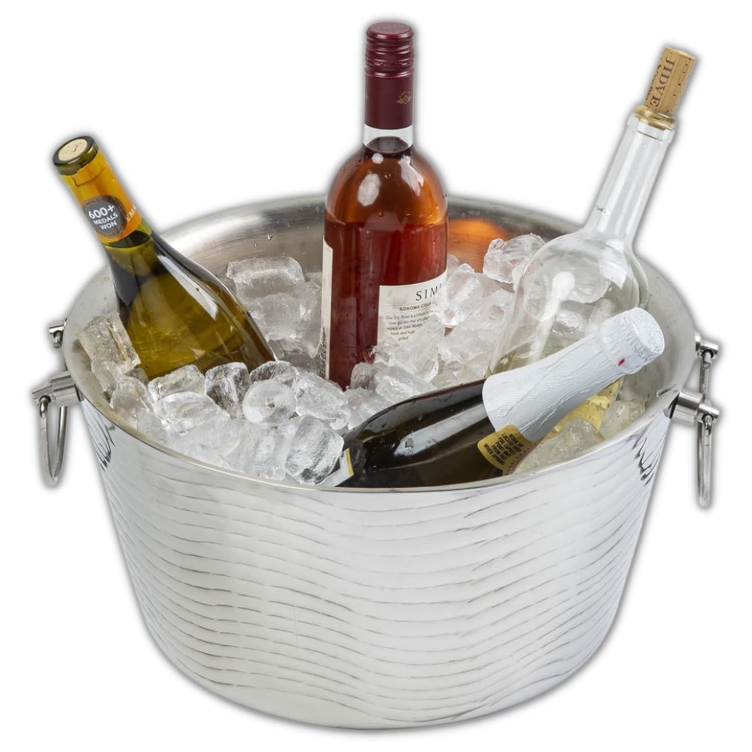 TableCraft Products WBT14 14.5" x 7.5" Round Wave Beverage Tub ...