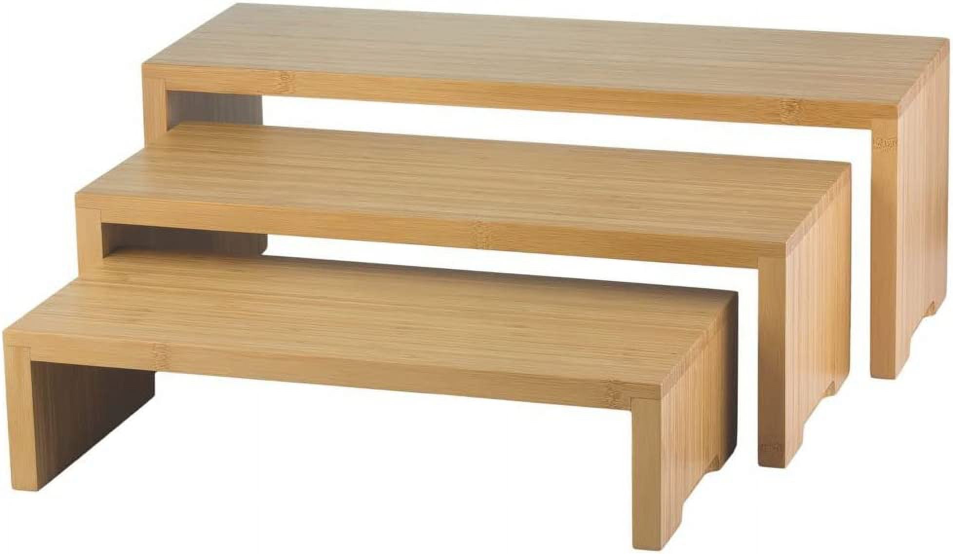 TableCraft RBAM300 Bamboo 3-Piece Cascade Riser Set - Walmart.com