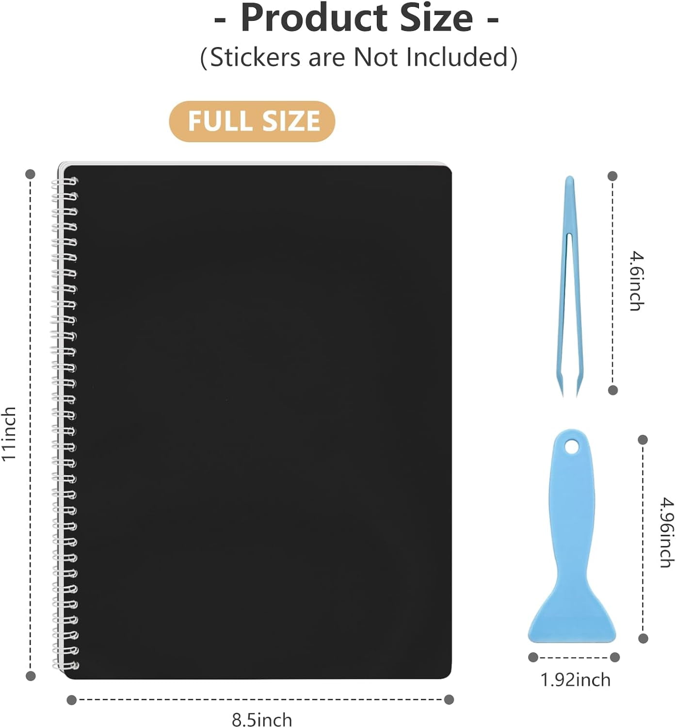 Tableaire Reusable Sticker Book Collection Album Set Sticker Organizer ...