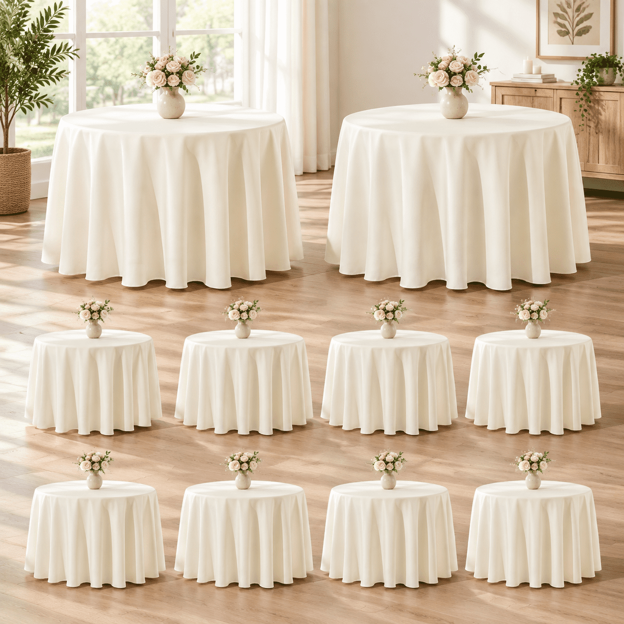Tablecloth 10 Pack 120inch Round Table Cloth Polyester - Walmart.com