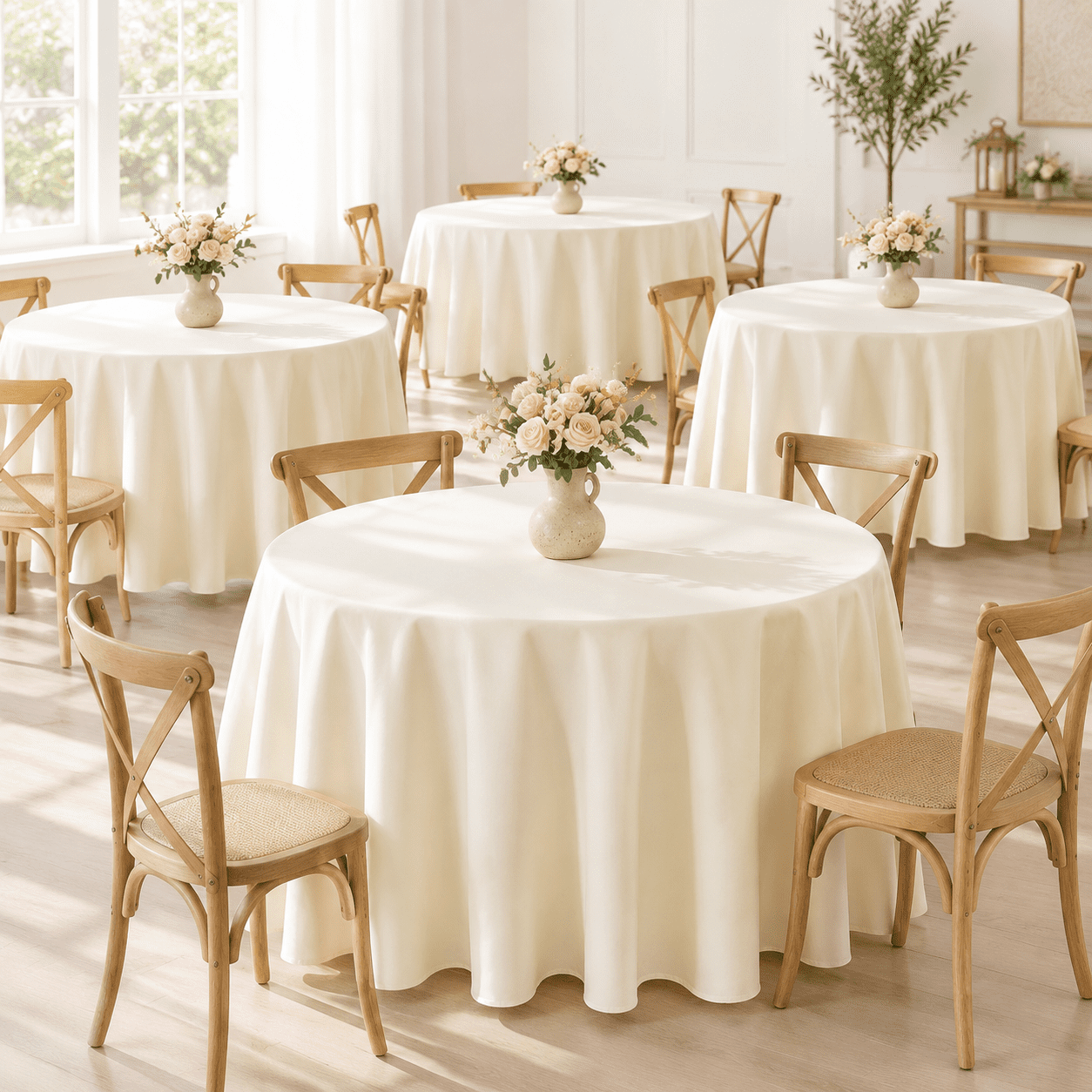 Tablecloth 6 Pack 120inch Round Table Cloth Polyester - Walmart.com