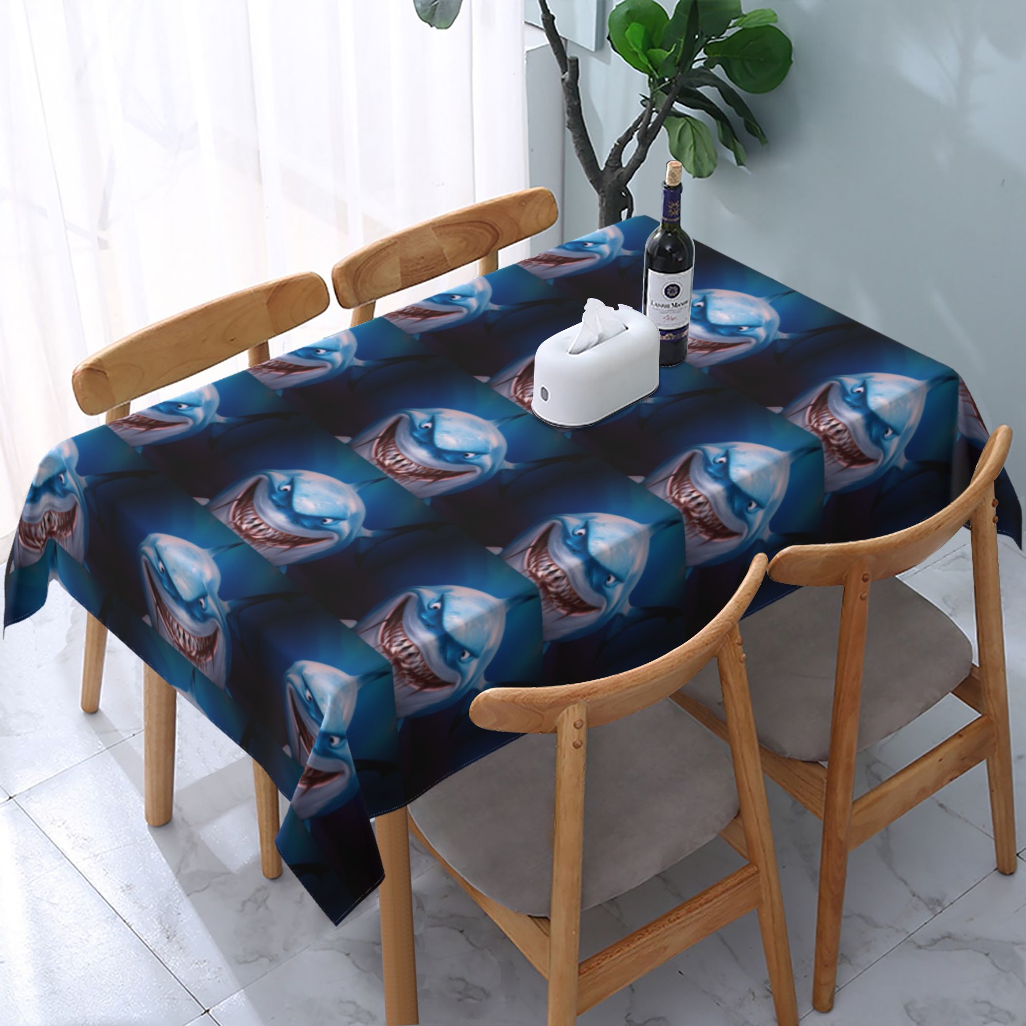 Tablecloth A Fierce Shark Table Cloth For Rectangle Tables Waterproof ...