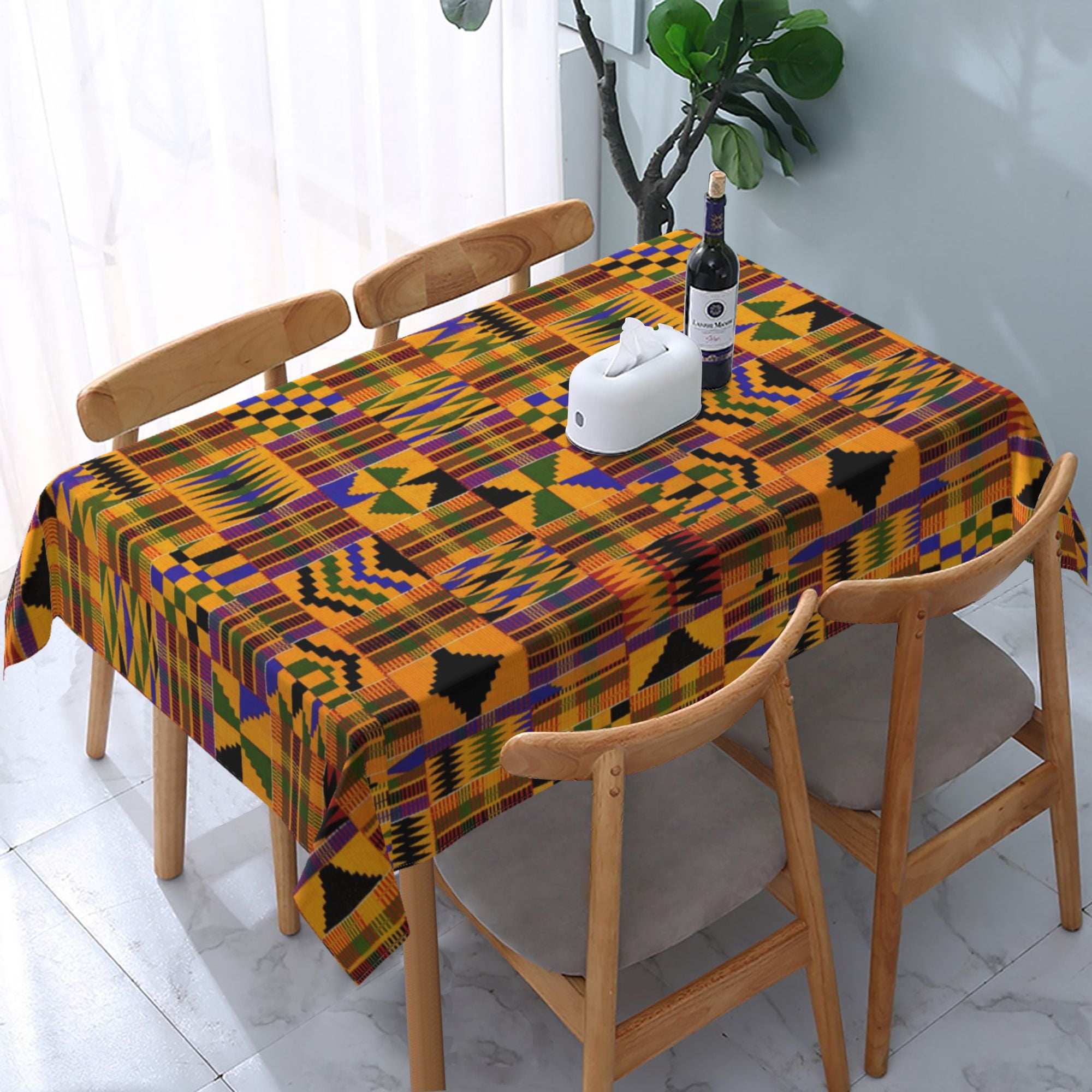 Tablecloth Aaa-Kente Cloth Weaving Print Table Cloth For Rectangle ...