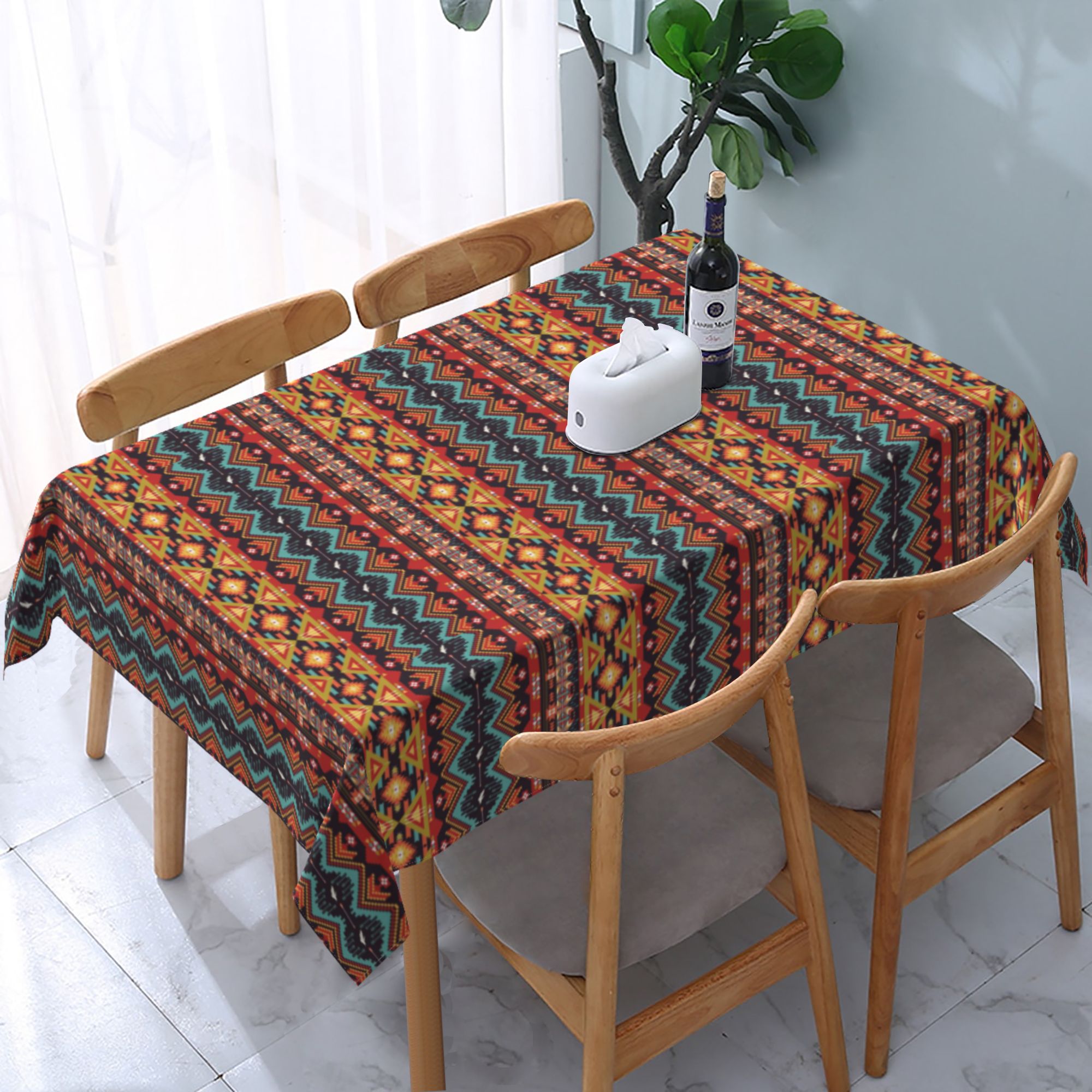 Tablecloth Aztec Tribe Print Table Cloth For Rectangle Tables ...