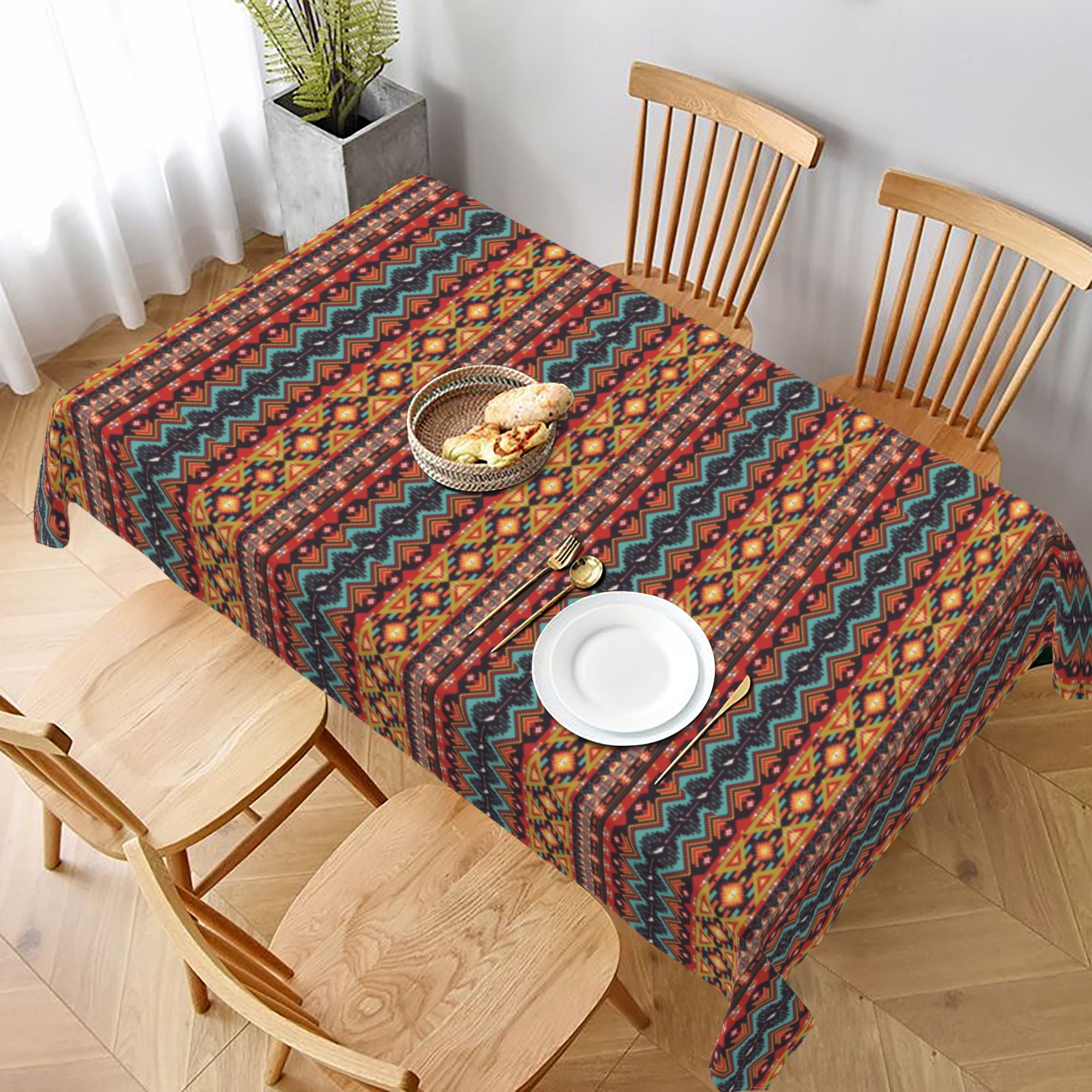 Tablecloth Aztec Tribe Print Table Cloth For Rectangle Tables ...
