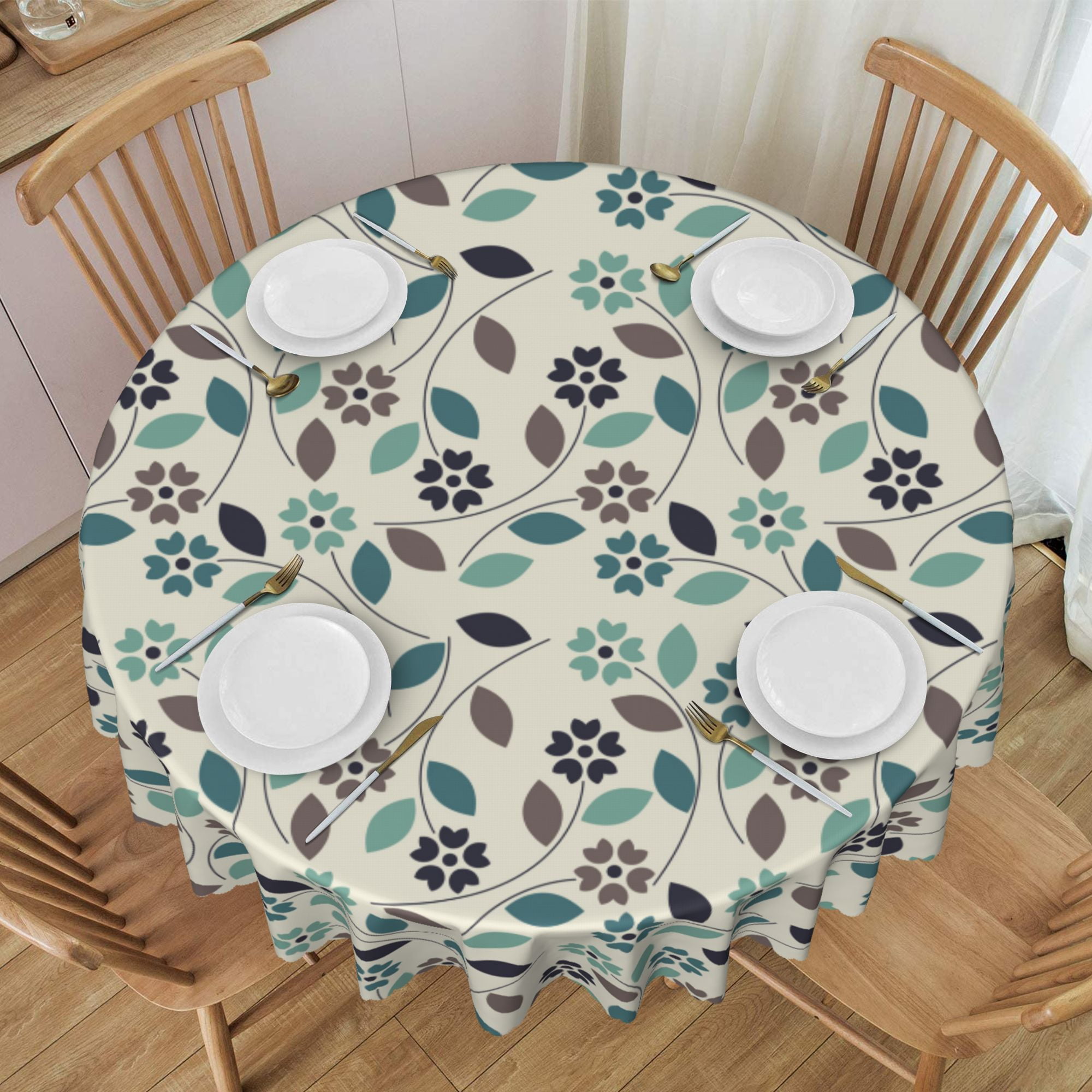 Tablecloth Beautiful Seamless Pattern With Colorful Flowers And Leaves ...