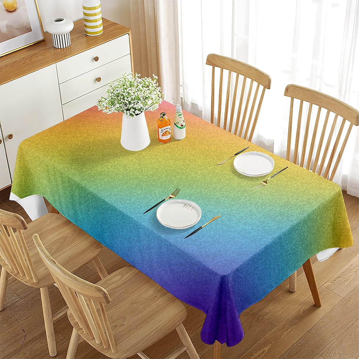 Tablecloth Birthday Cloth Cover Rectangle for Baby Shower Party rations ...