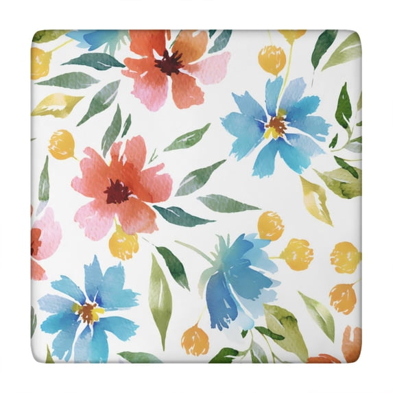 Tablecloth Bloom Blossom Floral Pattern Waterproof Square Cover with ...