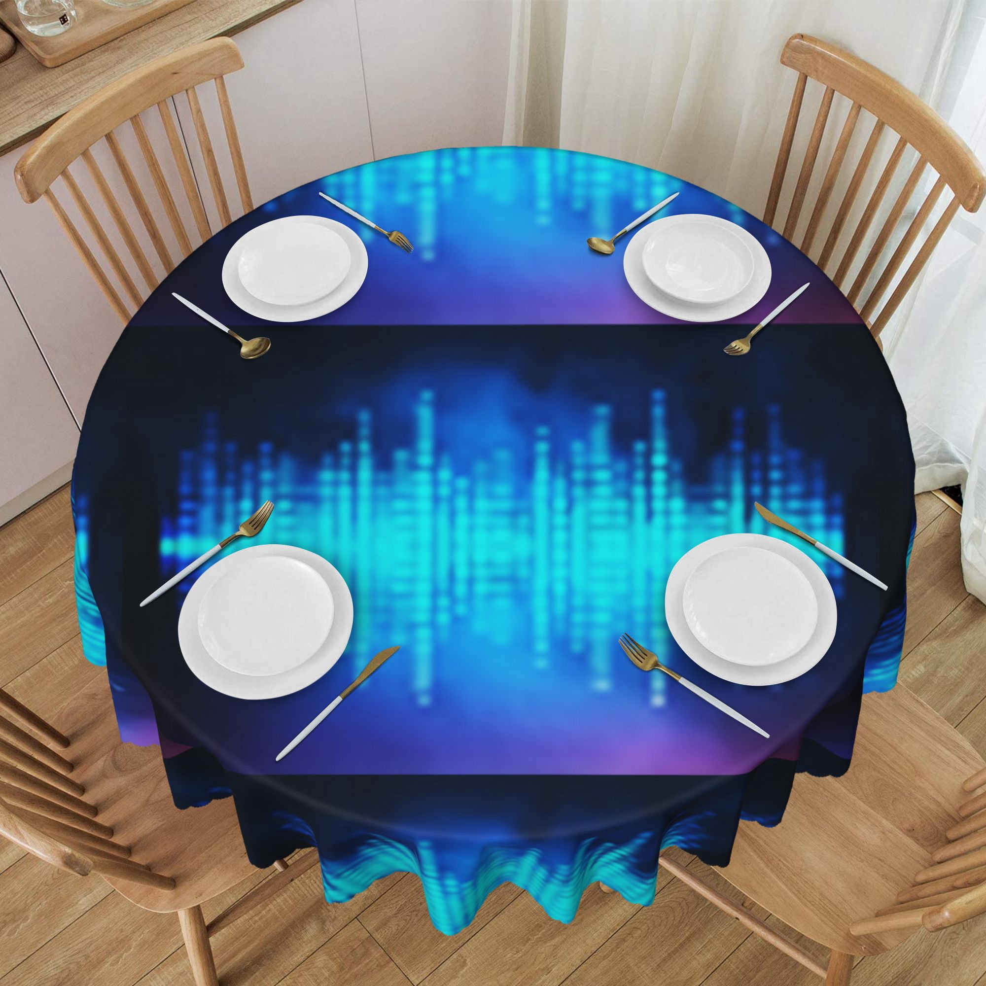 Tablecloth Blue Dynamic Halftone Stage Background Table Cloth For ...