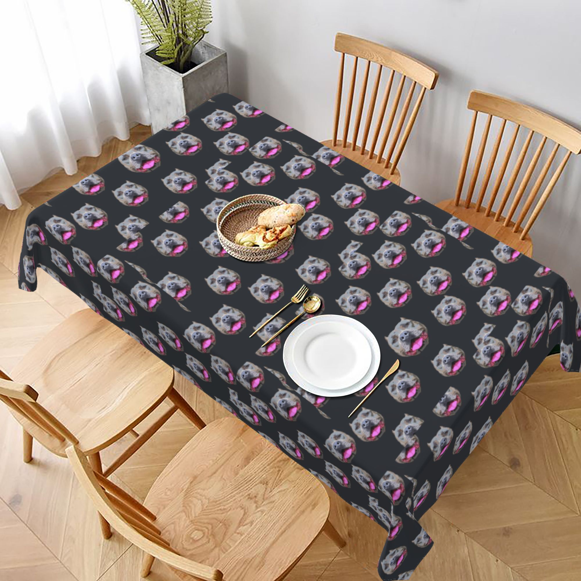 Tablecloth Bulldog Table Cloth For Rectangle Tables Waterproof ...