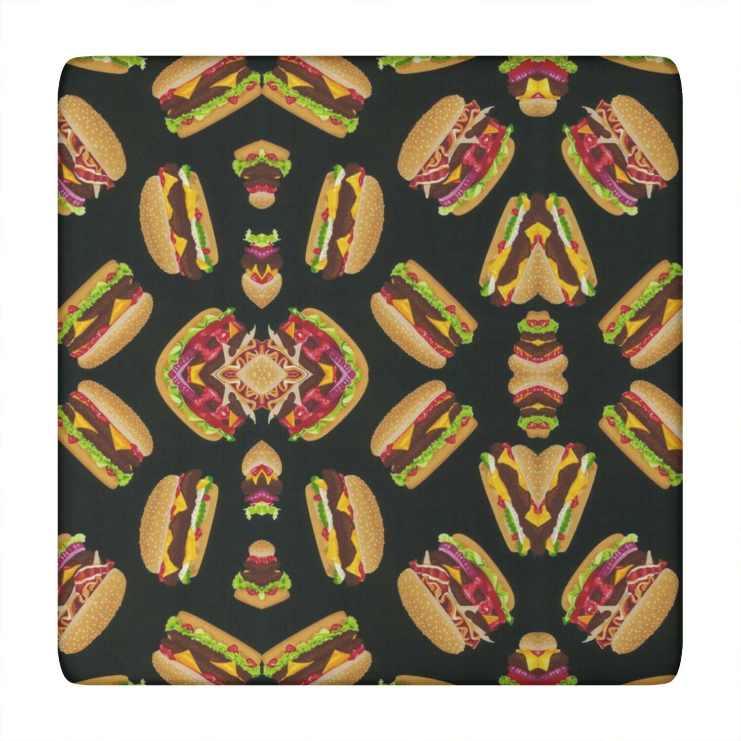 Tablecloth Burger Junk Food Pattern Hamburger Sandwich Breakfast Theme ...