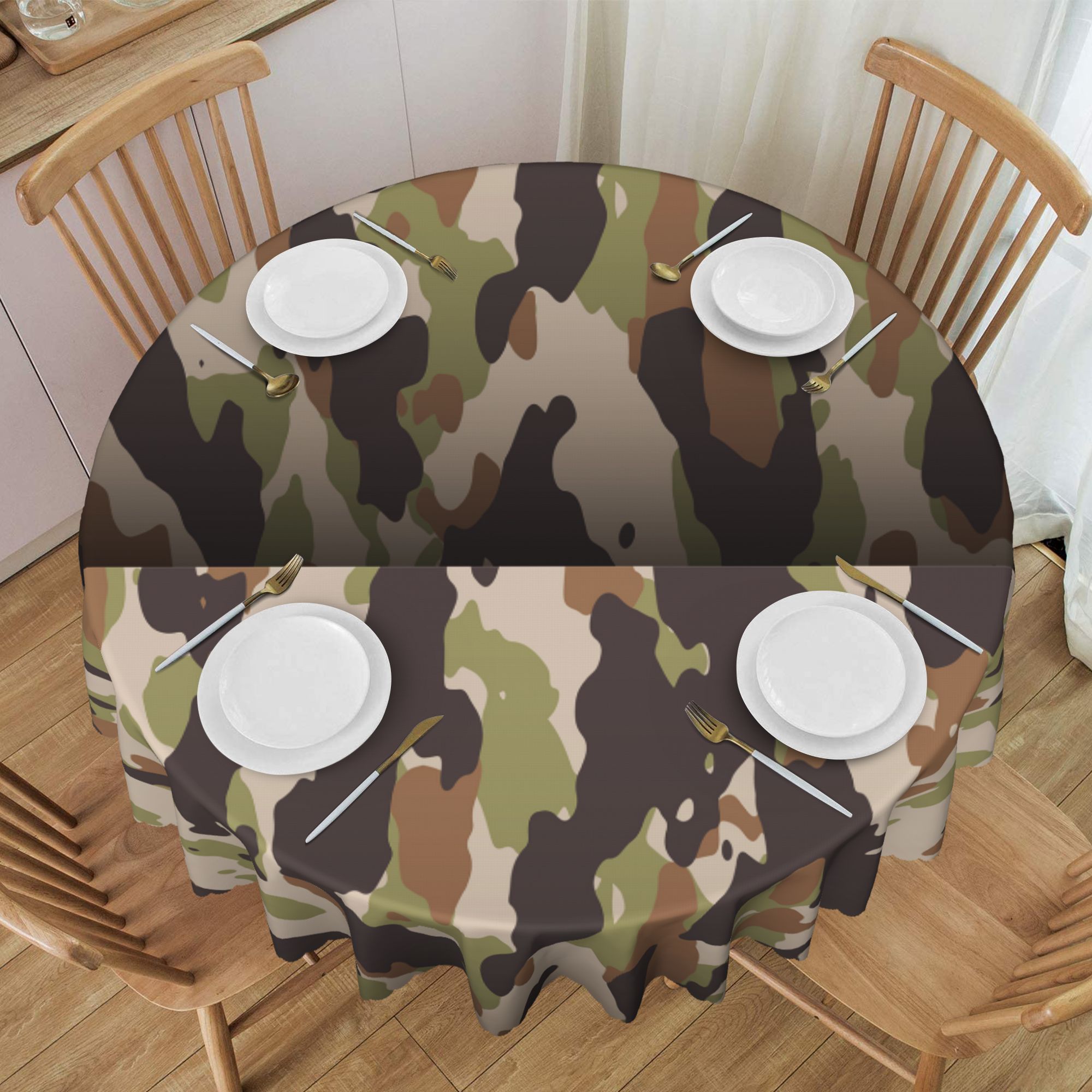 Tablecloth Camouflage Background Table Cloth For Circular Tables ...