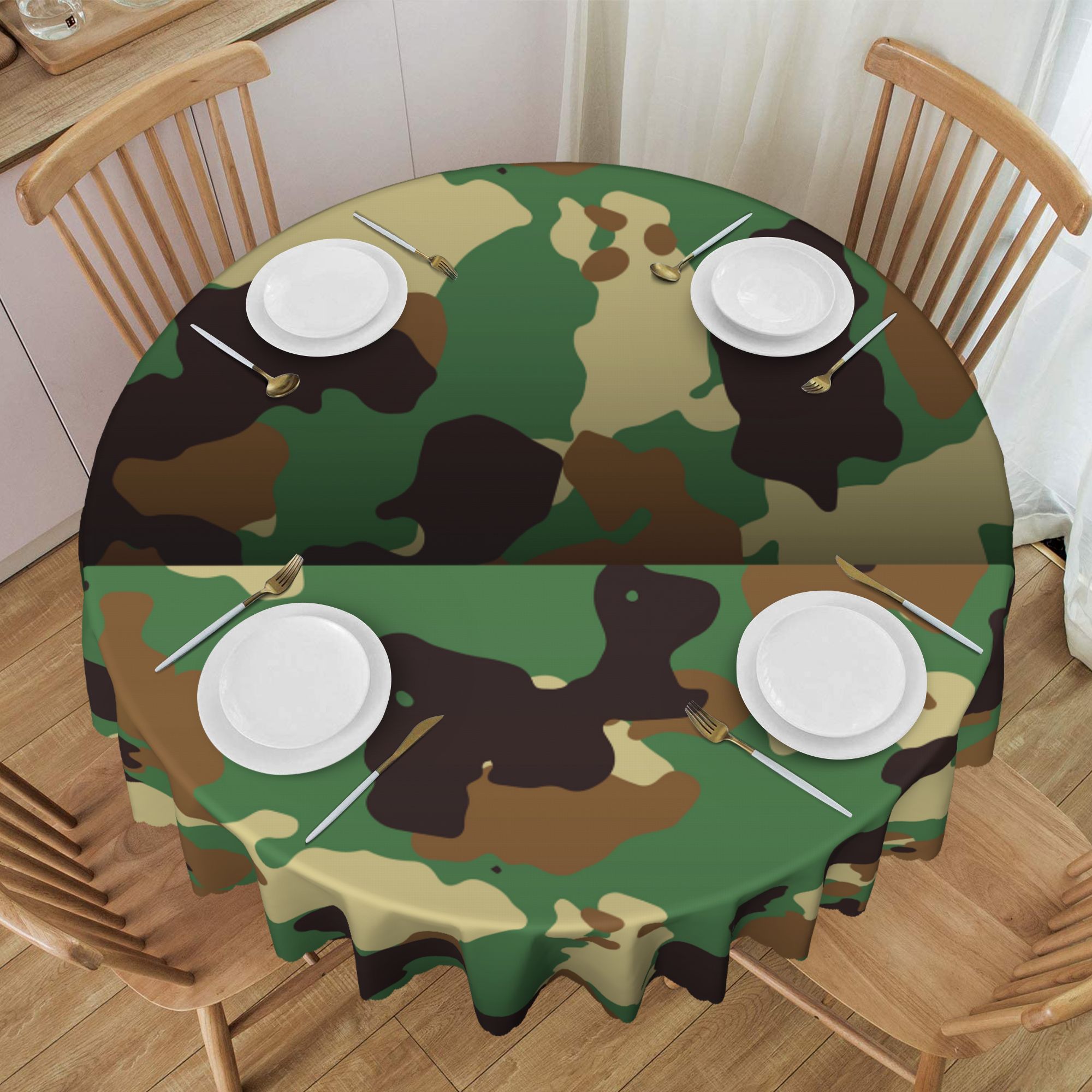 Tablecloth Camouflage Background Table Cloth For Circular Tables ...