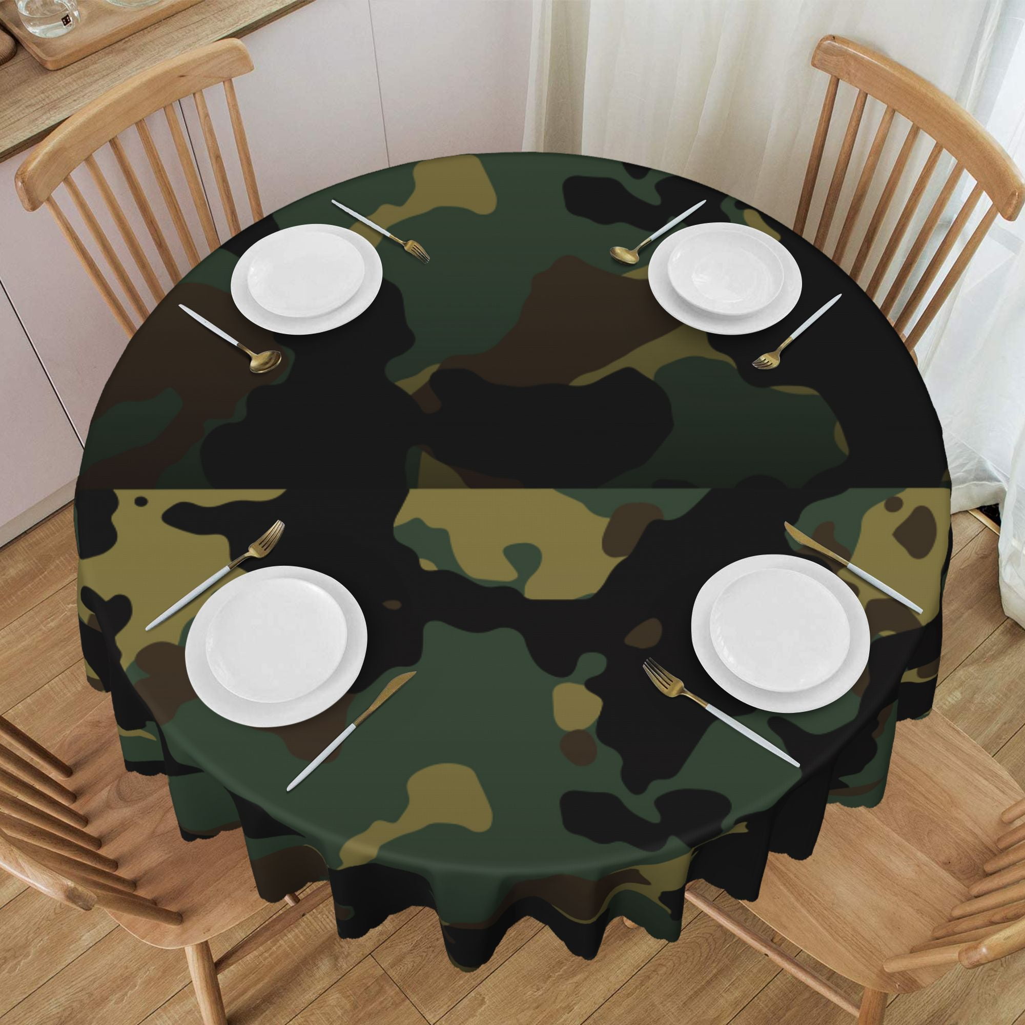 Tablecloth Camouflage Background Table Cloth For Circular Tables ...