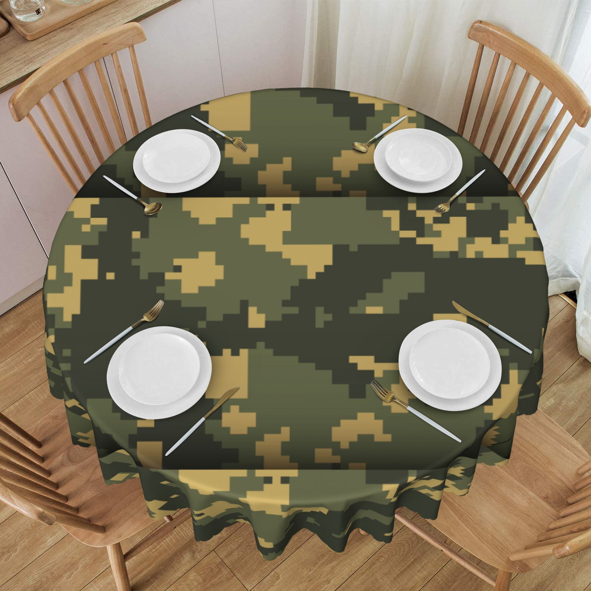 Tablecloth Camouflage Background Table Cloth For Circular Tables ...