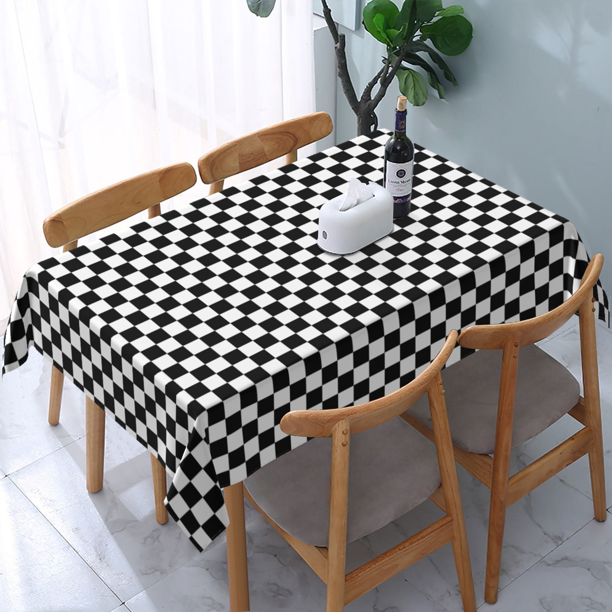 Tablecloth Checkered Racing Flag Table Cloth For Rectangle Tables ...