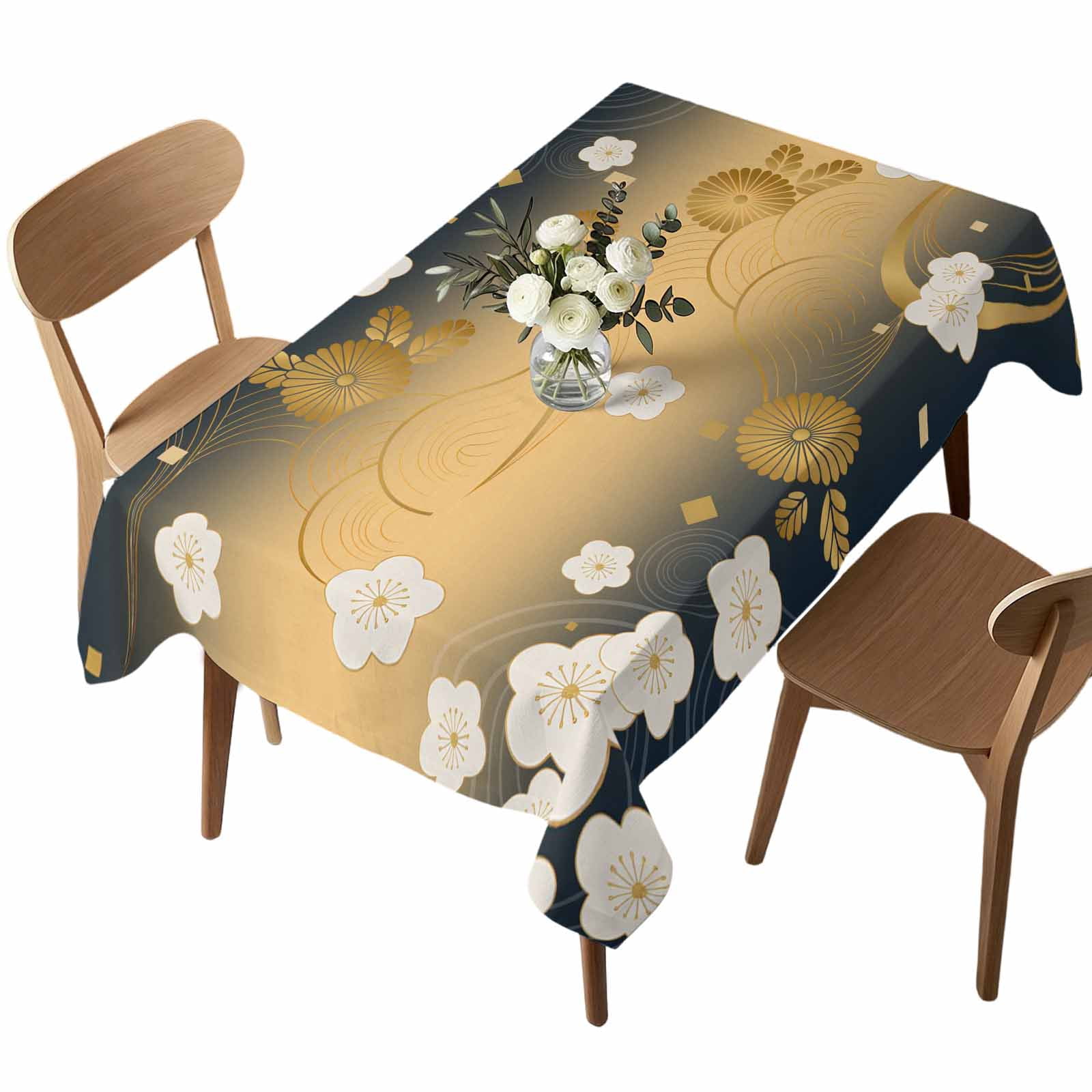 Tablecloth Cherry Blossoms Table Cloth for Rectangle Table Waterproof ...