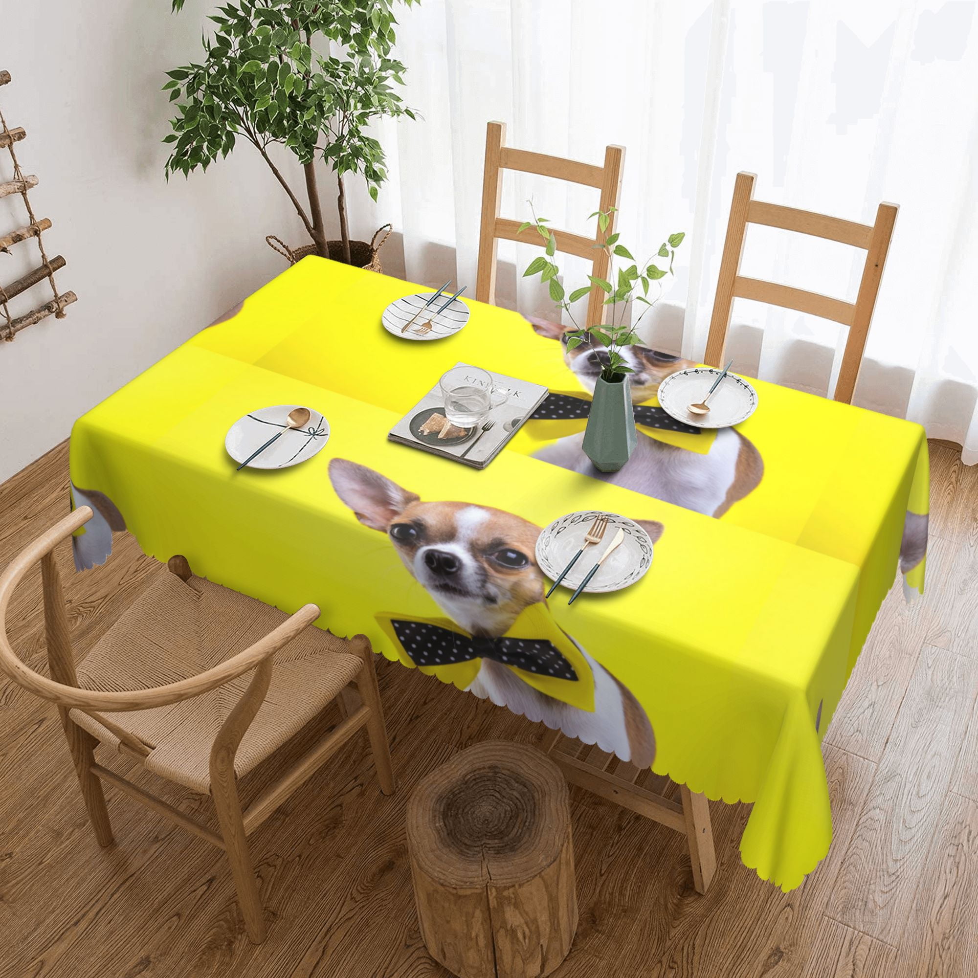 Tablecloth Chihuahua Dog Table Cloth For Rectangle Tables Waterproof ...